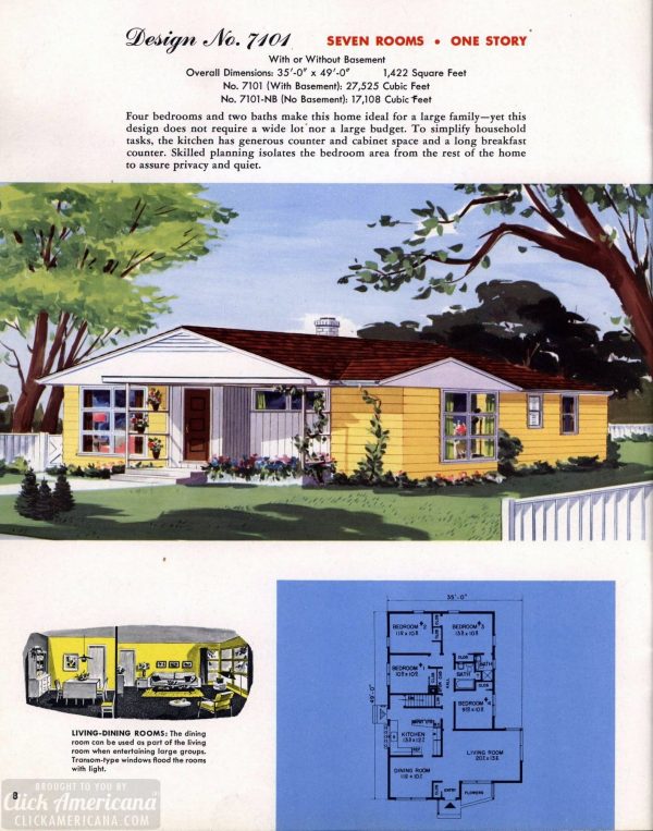 150 vintage 50s house plans used to build millions of mid-century homes ...