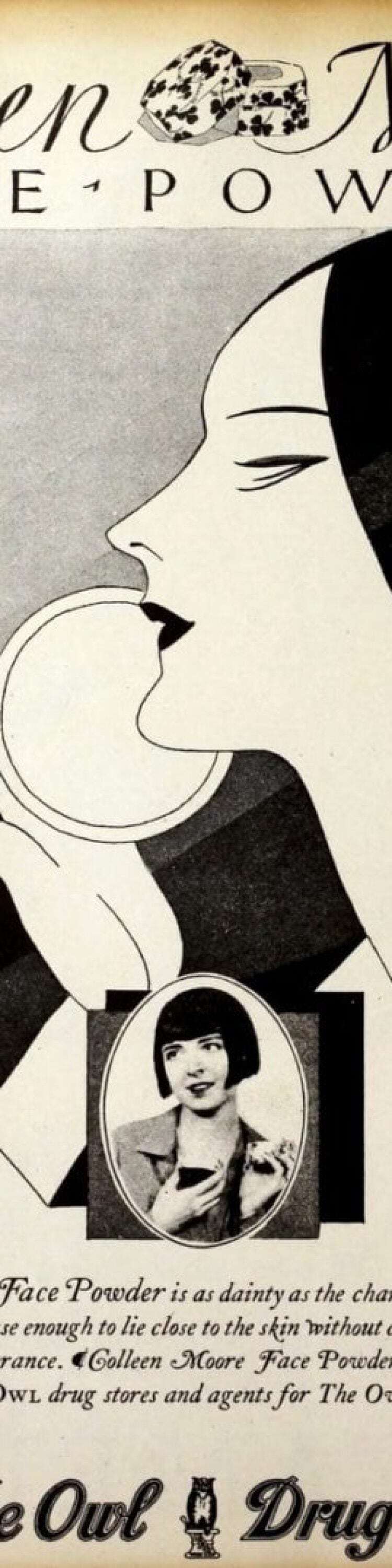 A silent star's makeup: Colleen Moore face powder (1928-1929) - Click ...