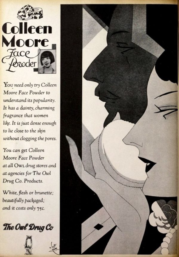 A silent star's makeup: Colleen Moore face powder (1928-1929) - Click ...