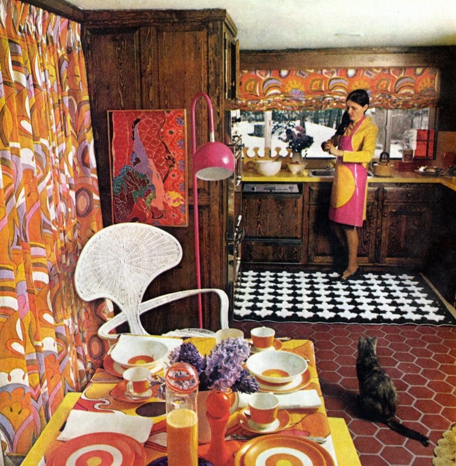 Crazy, colorful retro 60s kitchens, with bright & bold decorator ...