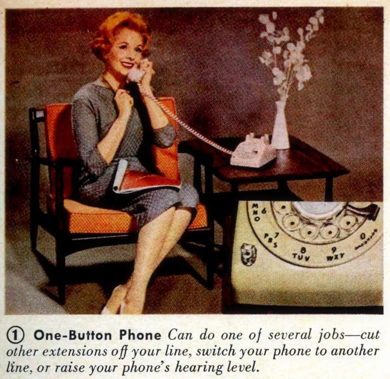 Vintage 1950s dial & touch-tone phones came in lots of decorator colors ...