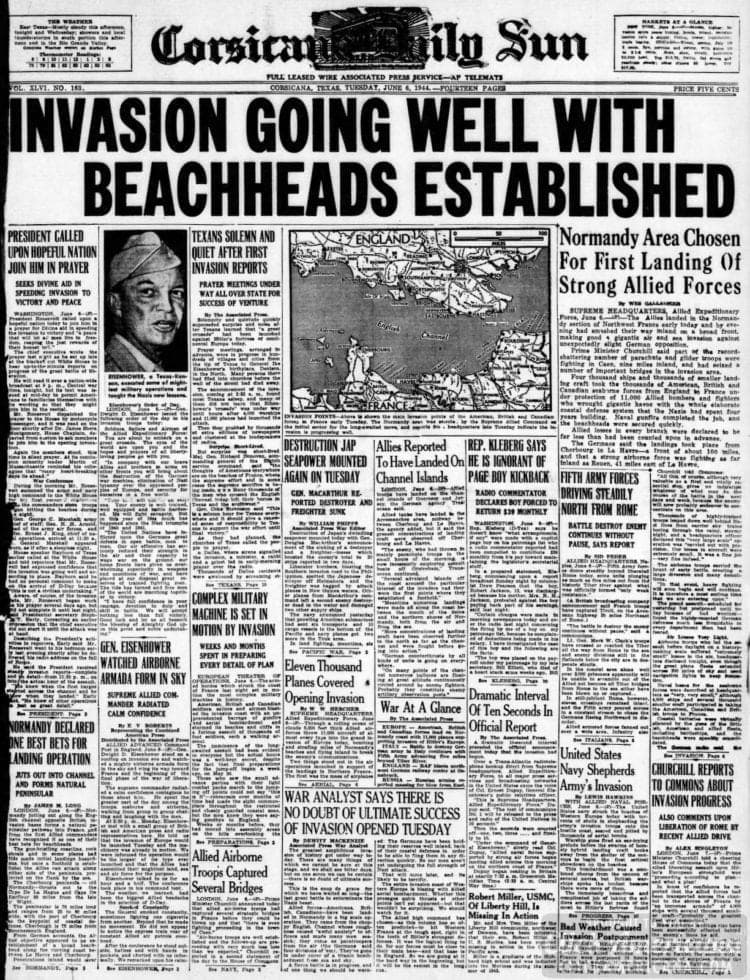 D-Day invasion of France: See WW2 newspaper headlines (1944) - Click ...