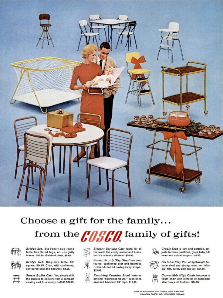 Vintage Cosco home & baby gear from the '60s, including folding card ...