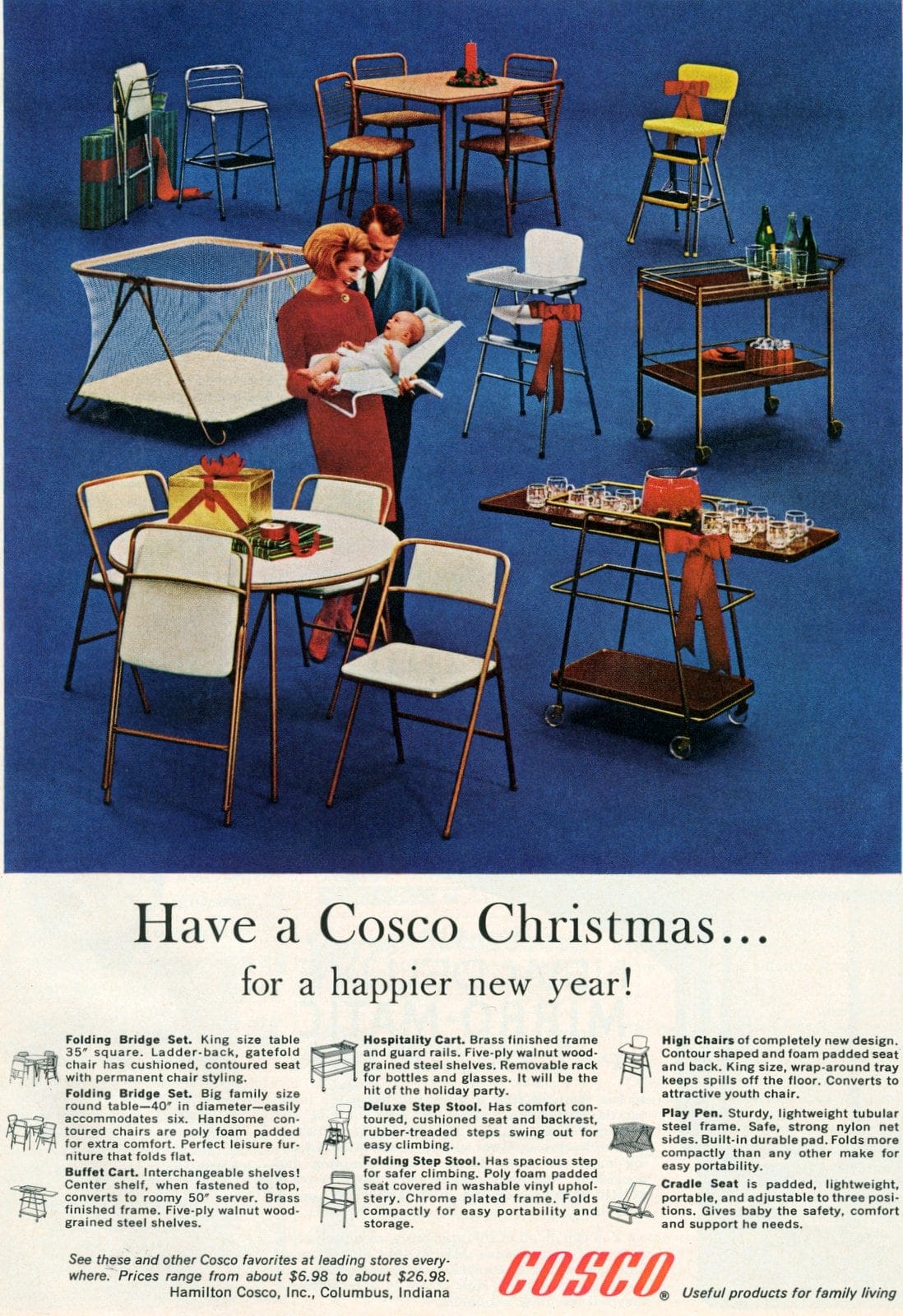 Vintage Cosco home & baby gear from the '60s, including folding card ...