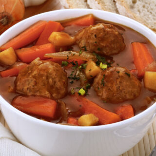 Country meatball stew recipe (1978) - Click Americana