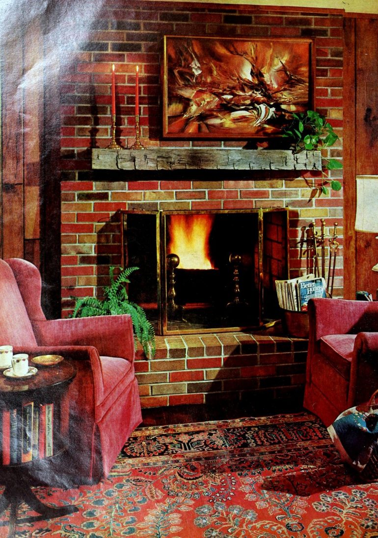 Vintage brick fireplaces: Warm & wonderful home decor from the 1950s ...