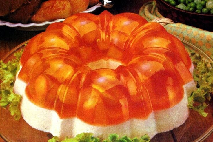 How to make a vintage double-decker peach Jello salad like they did in ...