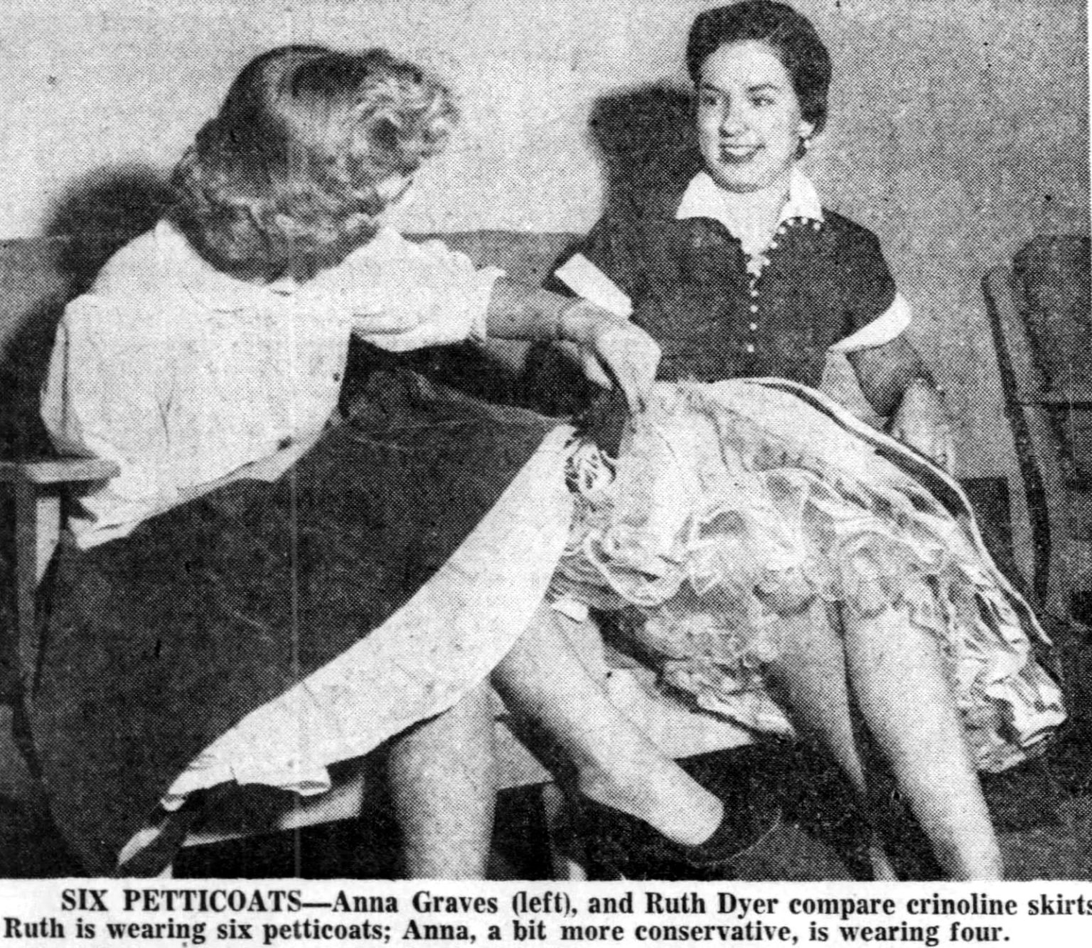 Crinolines & petticoat skirts were big style in the 1950s... and in the 1850s - Click Americana