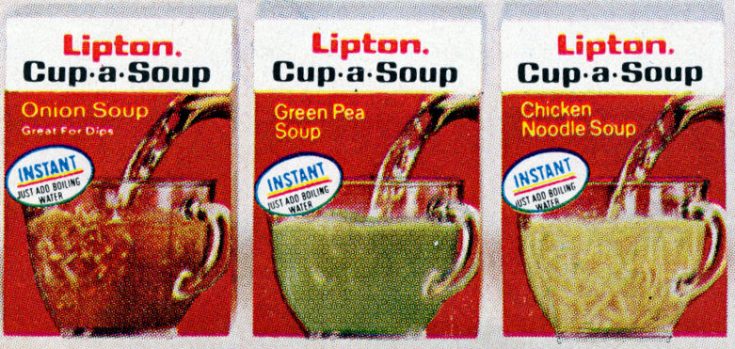 Cup-a-Soup & Souptime instant soup mixes were hot lunch options in the ...