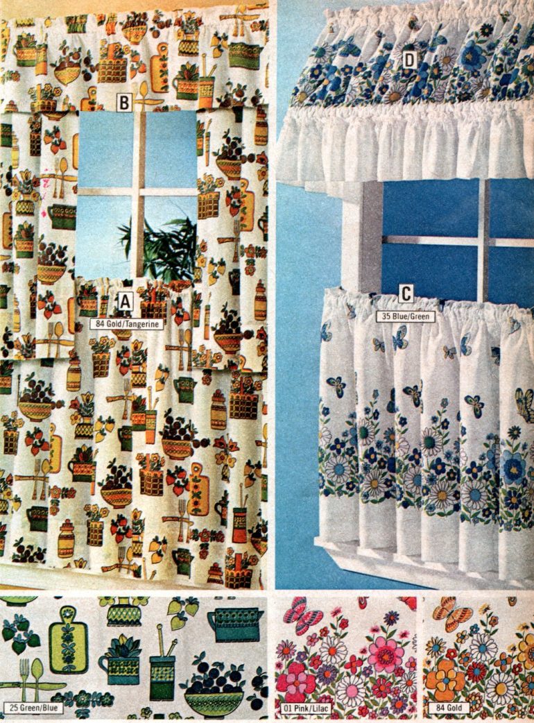 See 100+ short retro window curtains & cafe curtains that were ...