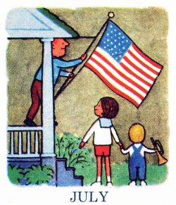 Cute vintage month-by-month printable calendar clipart from the 1960s ...