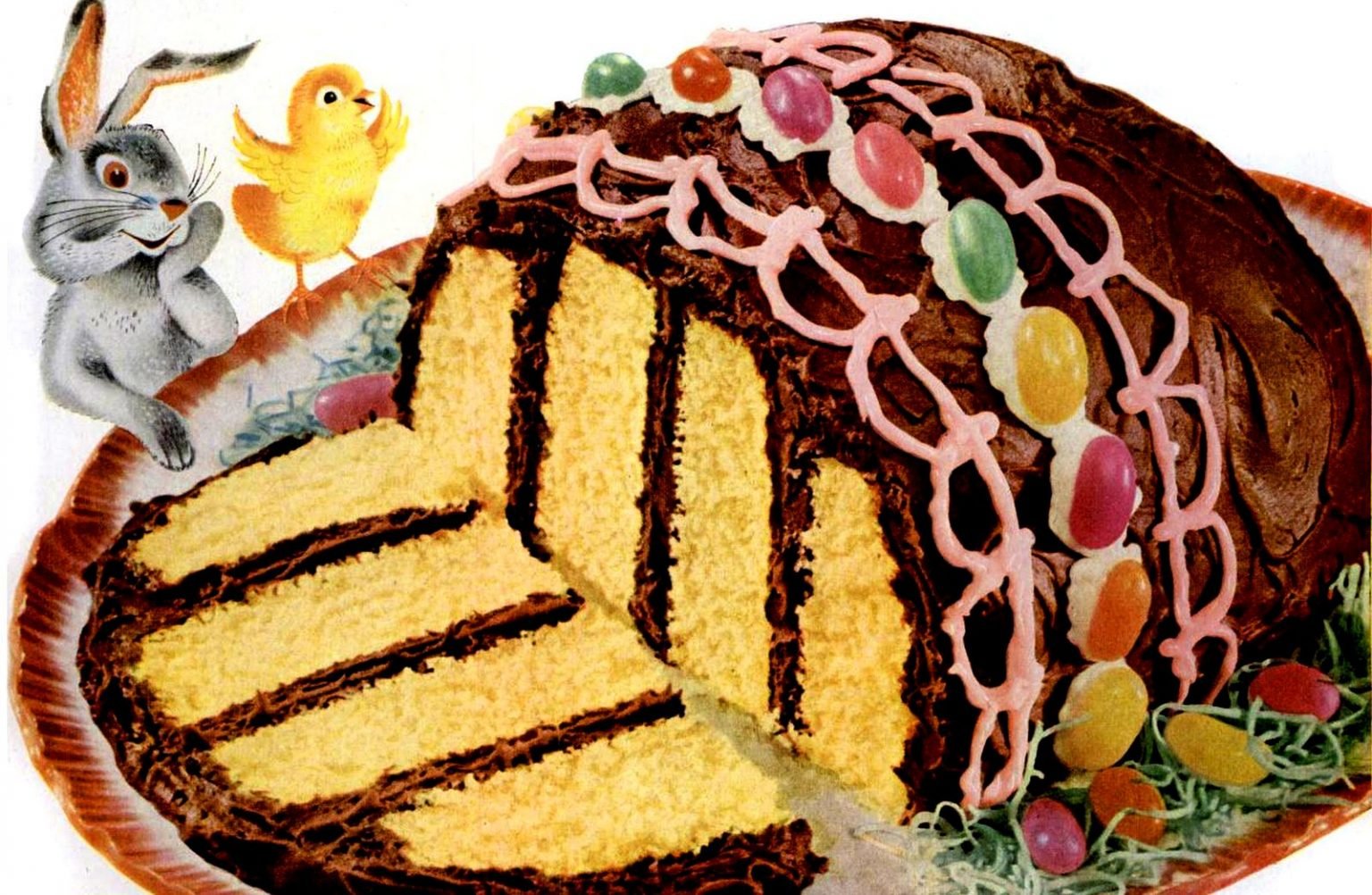 Cute vintage Easter cakes from the 1950s & 1960s - Click Americana