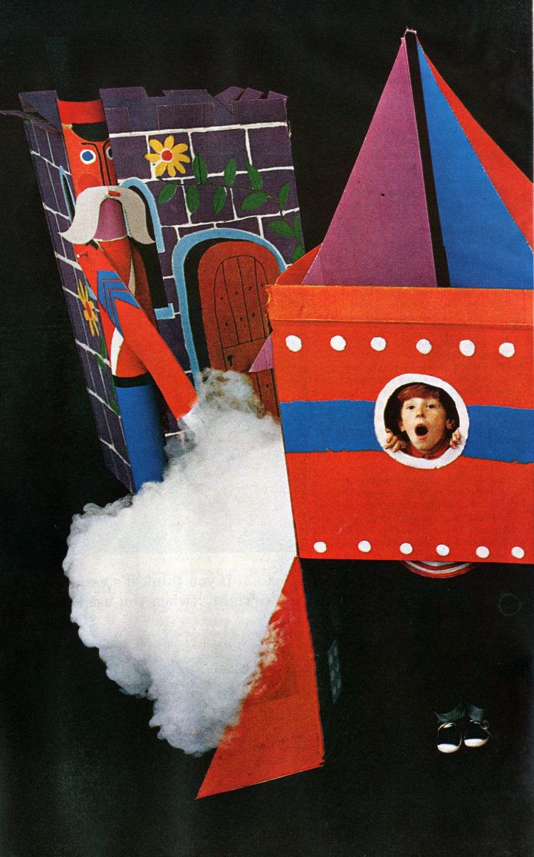 Cute DIY cardboard box fort & playhouse ideas from the 60s - Click ...