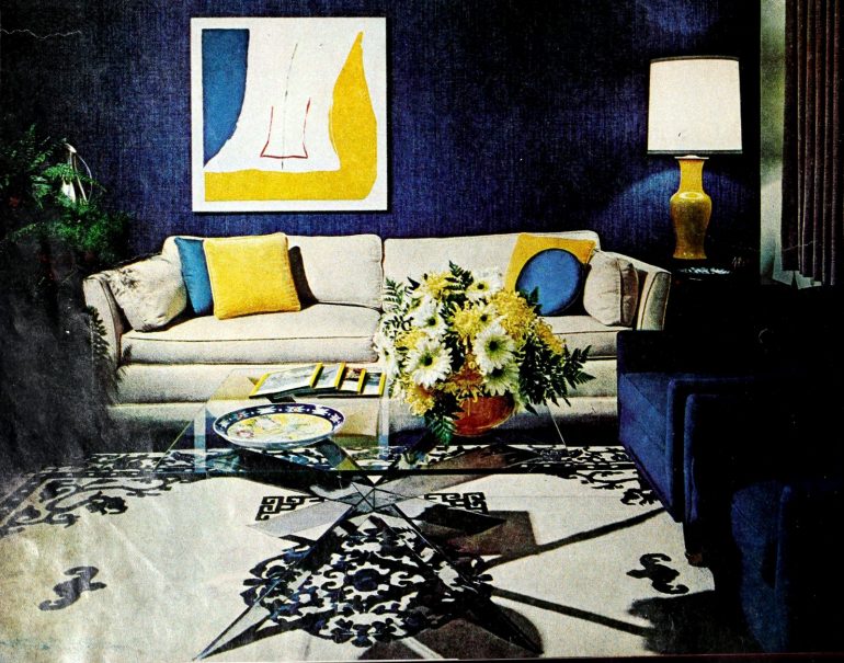 Mid century modern living room decor: 50+ vintage photos showing bold ...