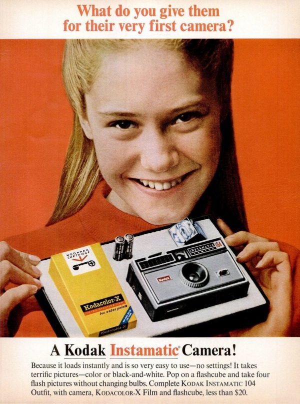 The extremely popular Kodak Instamatic camera was simple, boxy & iconic ...