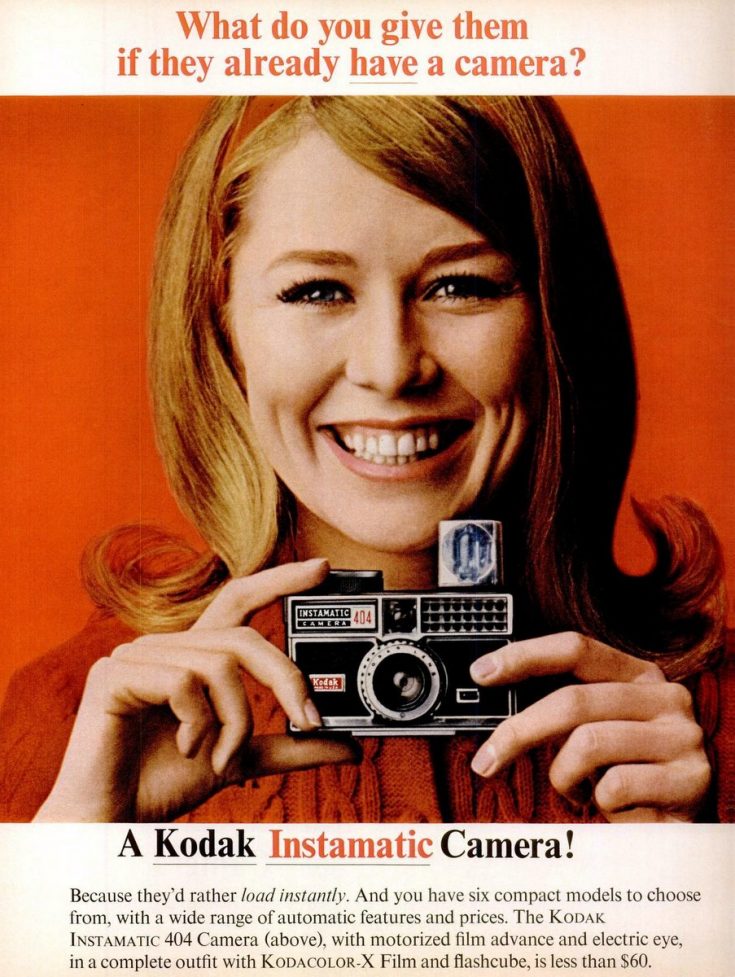 The extremely popular Kodak Instamatic camera was simple, boxy & iconic ...