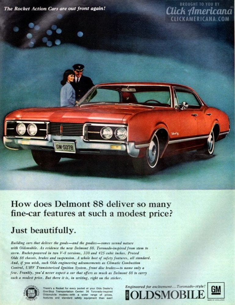 See the short-lived Oldsmobile Delmont 88 (1967 & 1968) - Click Americana