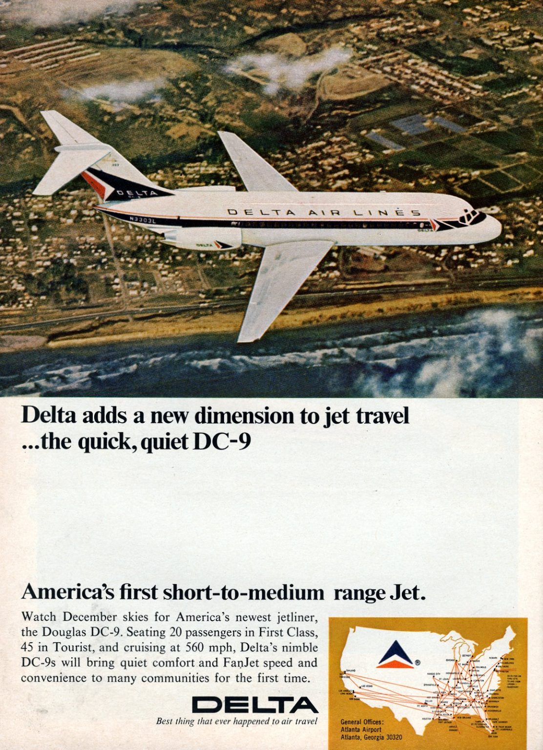 The quick, quiet Douglas DC-9 plane was America's first short-to-medium ...