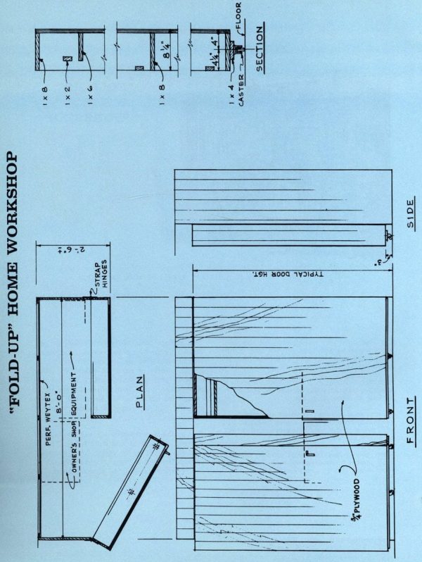 How to make a fold-up home workshop (1961) - Click Americana
