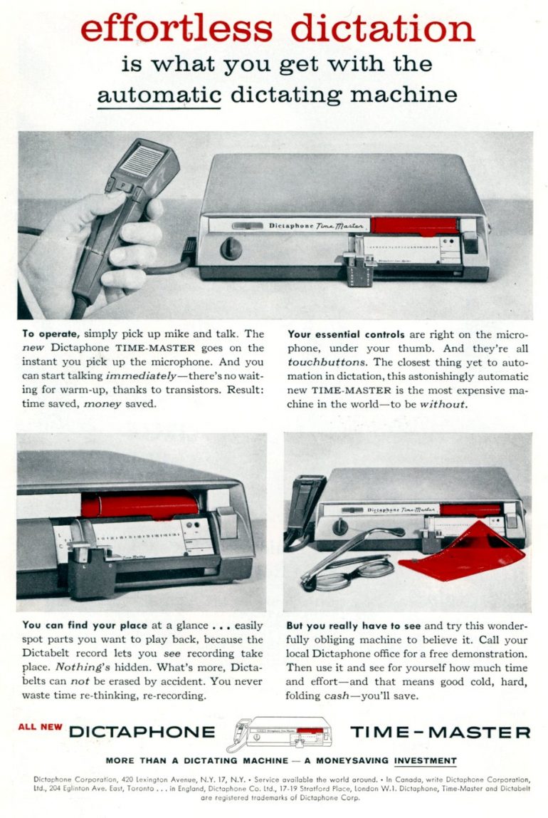 How a Dictaphone & other vintage office transcription machines worked ...