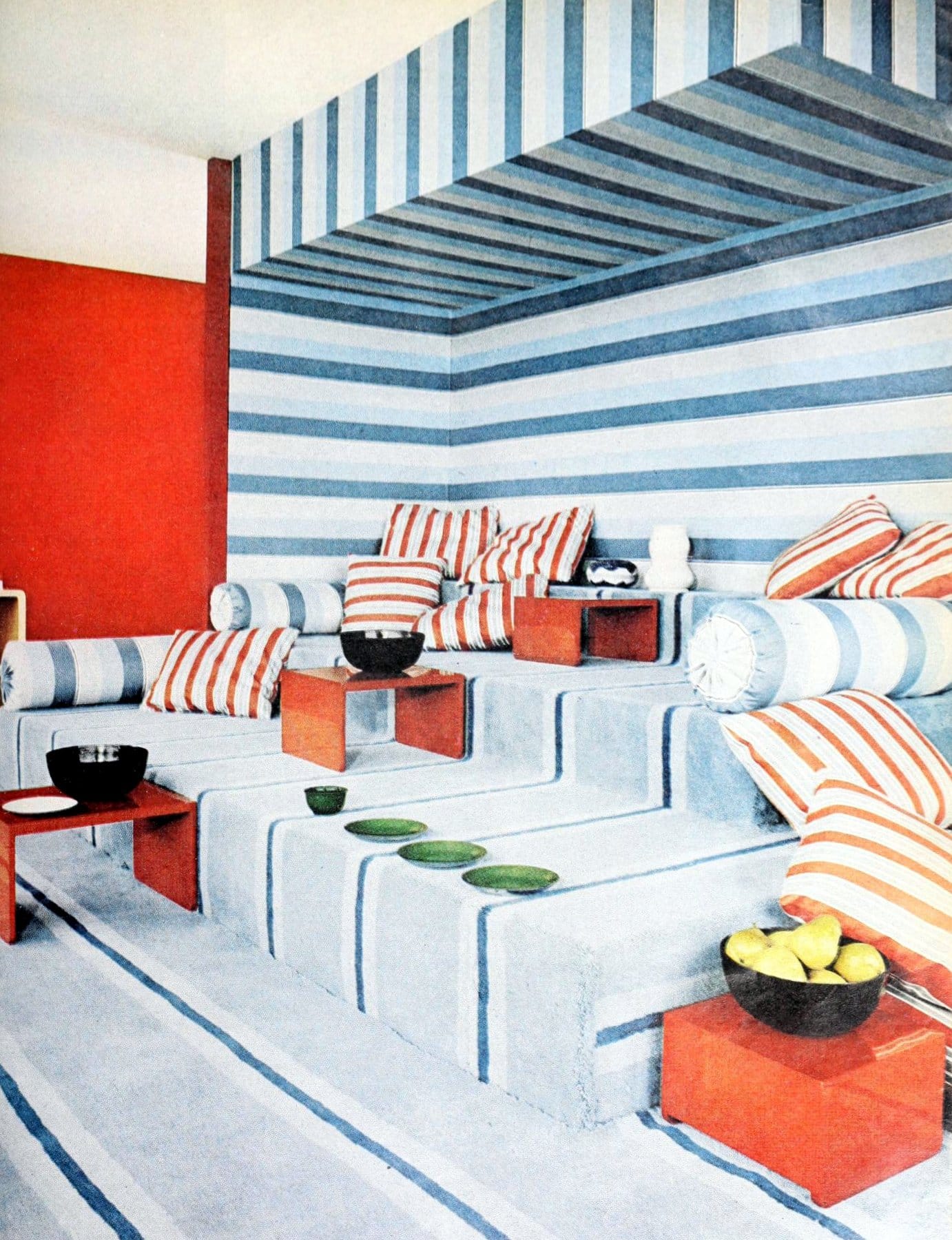 Vintage articles and more tagged 'striped decor ' at Click Americana