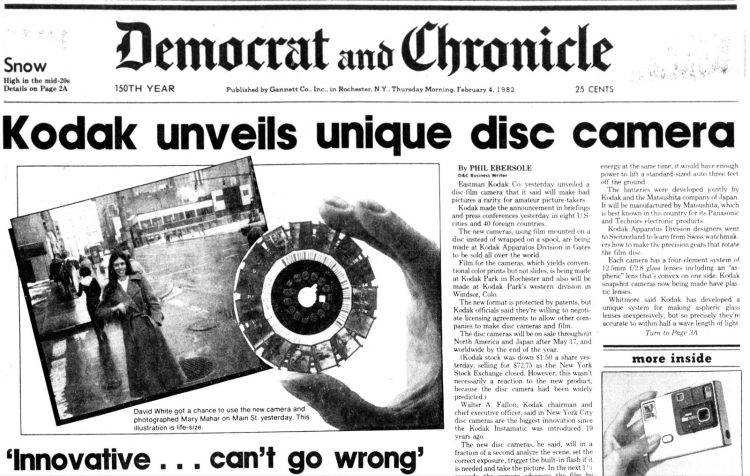 The Kodak Disc camera debuted in 1982, but couldn't live up to its ...