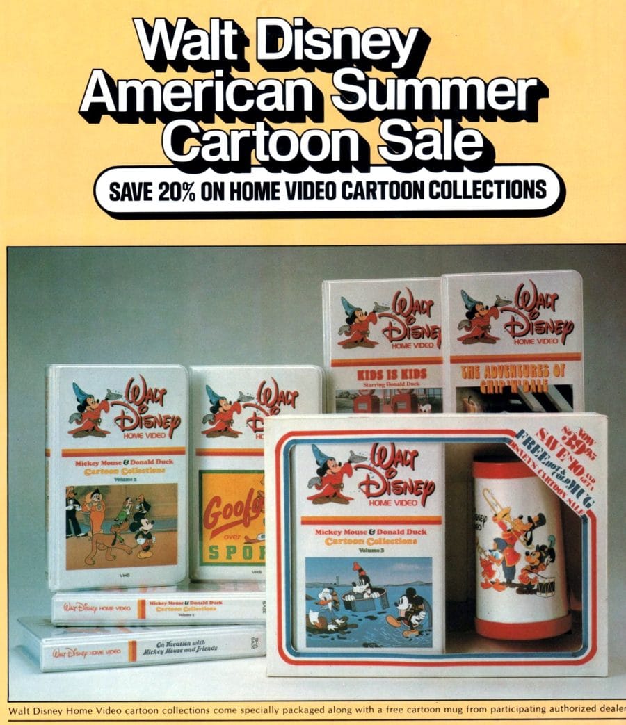Classic Walt Disney Home Video VHS movies & short collections from the ...
