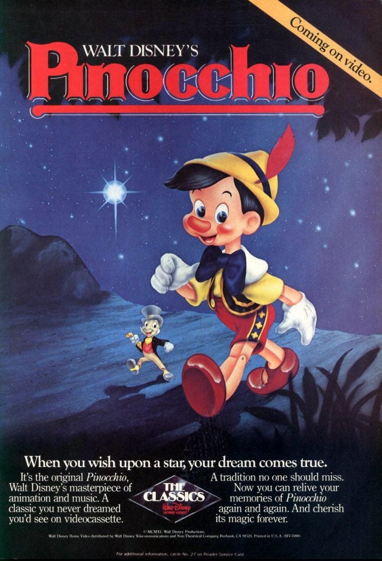 Classic Walt Disney Home Video VHS movies & short collections from the ...