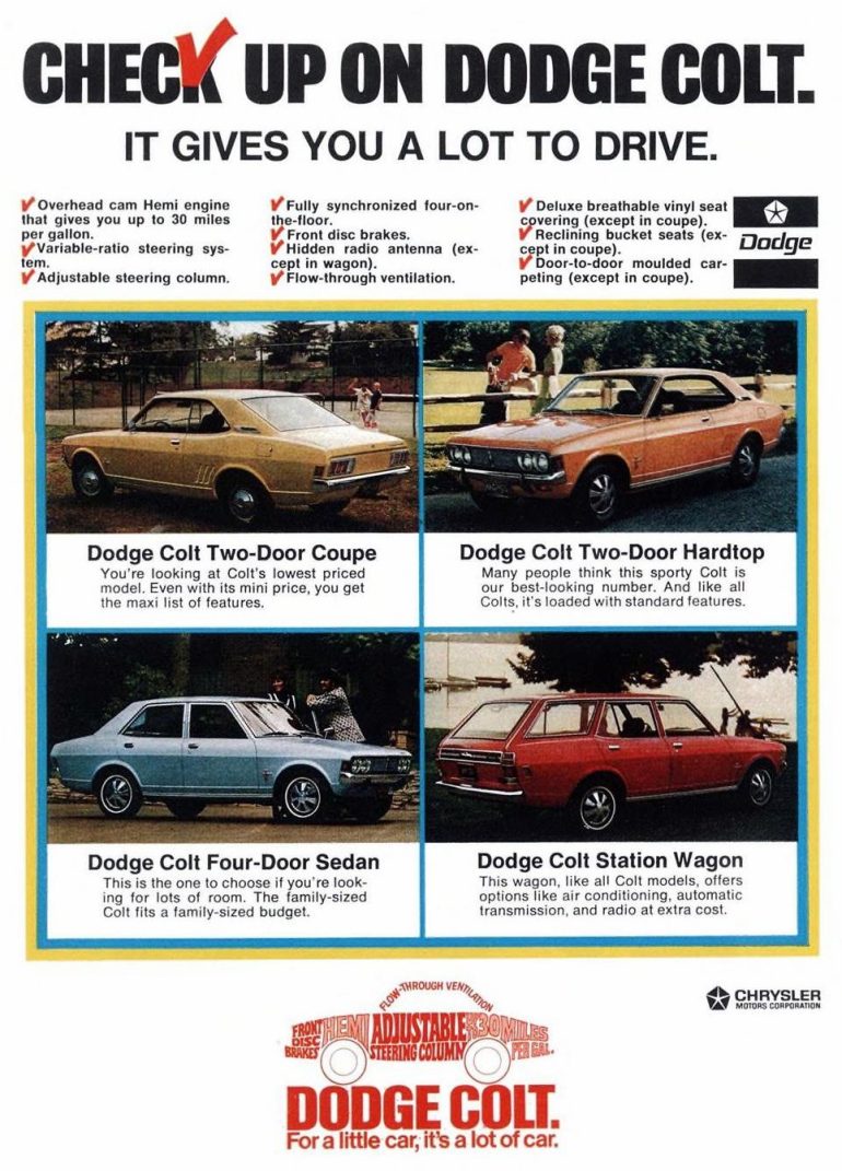 1970s Dodge Colt: The subcompact budget cars from Chrysler - Click ...