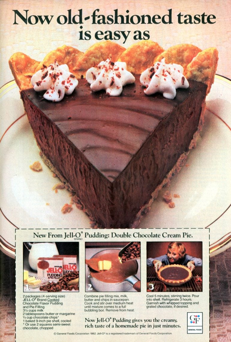 Double chocolate cream pie: The classic recipe from Jell-O pudding ...