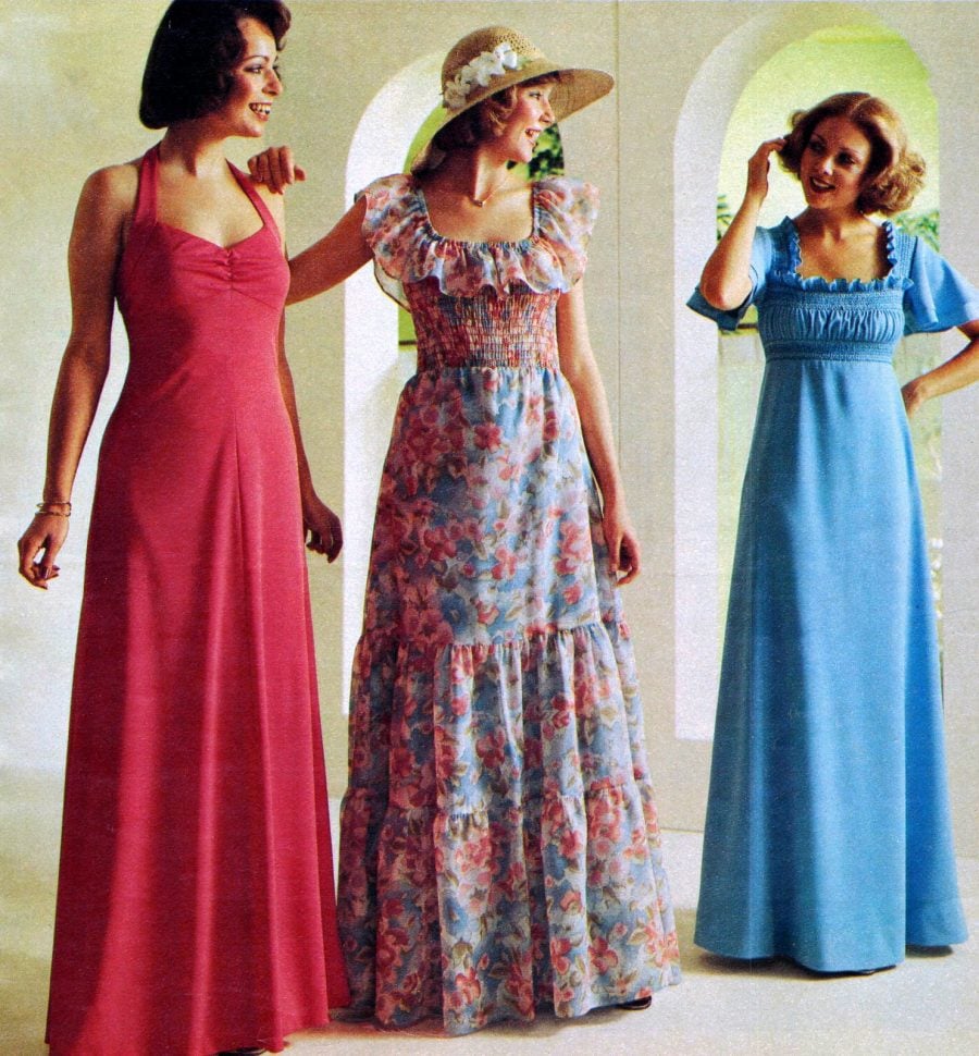 Vintage 70s prom dresses were a feminine fusion of bohemian & chic ...