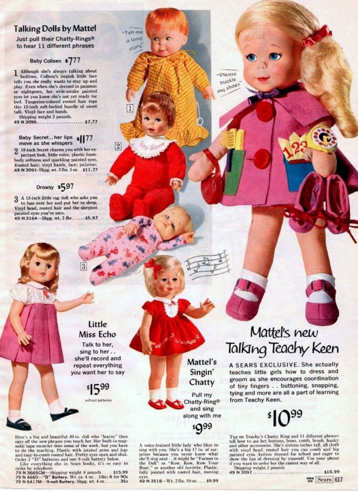 Vintage talking dolls from the 1960s: Just pull the string and they'd ...