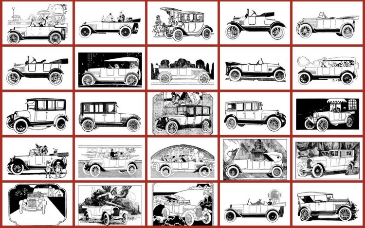 Classic Cars Adult Coloring Book #1: Early American Automobiles (1895 ...