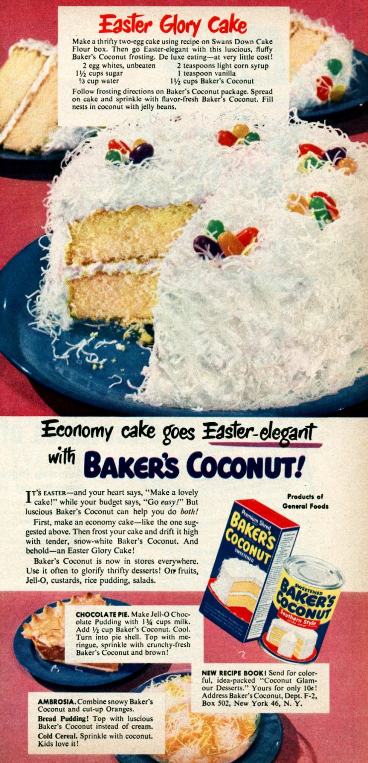 Festive 1950s-style Easter cakes with jelly beans & coconut - Click ...