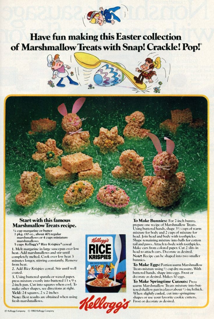 Shaped Easter Rice Krispies treats: Bunnies, eggs & more with a how-to ...