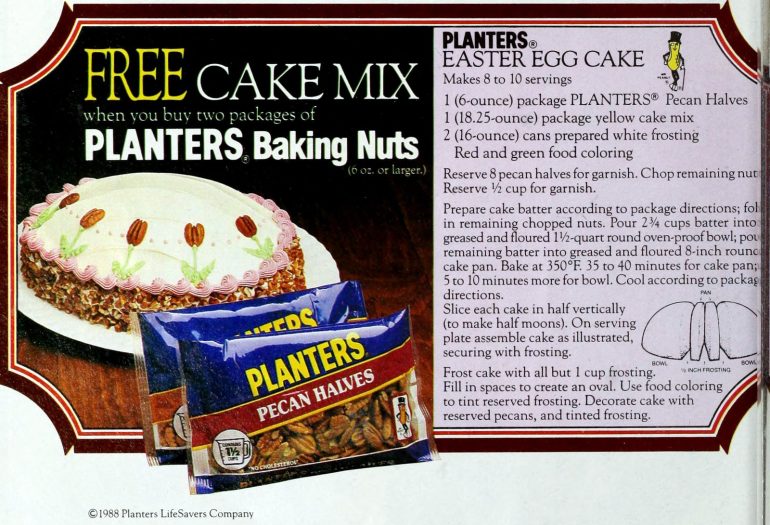 Pecan Easter cake: An easy retro holiday dessert recipe (1988) - Click ...