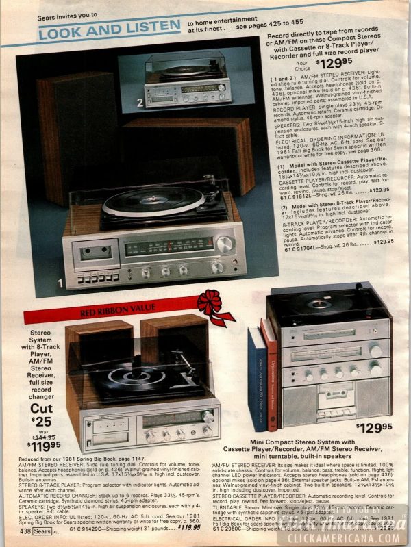 Vintage '80s home stereo systems, personal stereos, TV sets and more ...