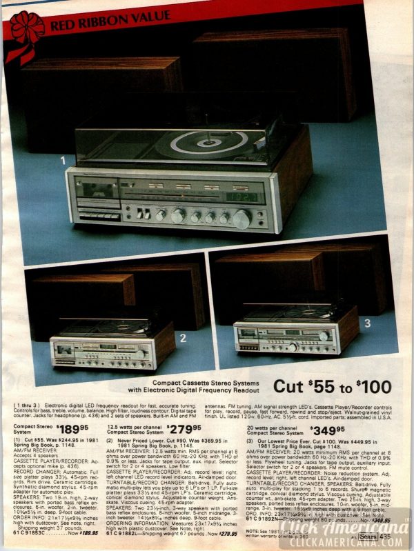 Vintage '80s home stereo systems, personal stereos, TV sets and more ...