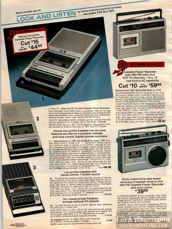 Vintage '80s home stereo systems, personal stereos, TV sets and more ...