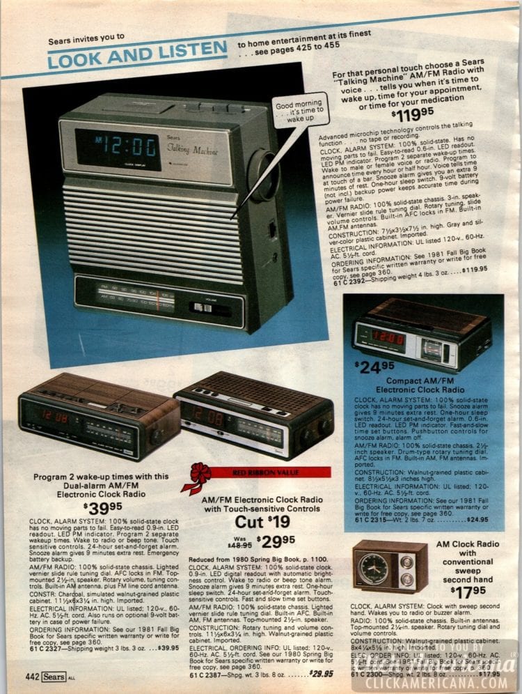 Vintage '80s home stereo systems, personal stereos, TV sets and more ...