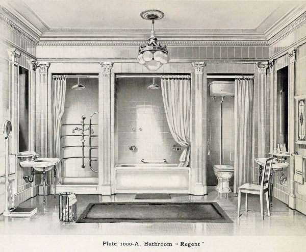 20 elegant antique bathrooms from the 1900s: Sinks, tubs, tile & decor ...