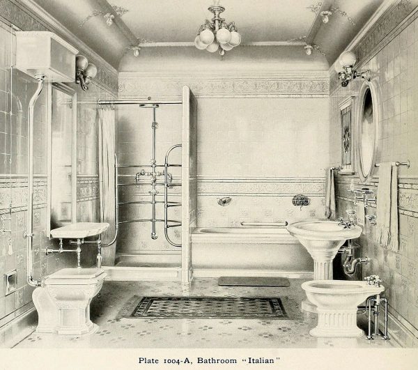 20 elegant antique bathrooms from the 1900s: Sinks, tubs, tile & decor ...