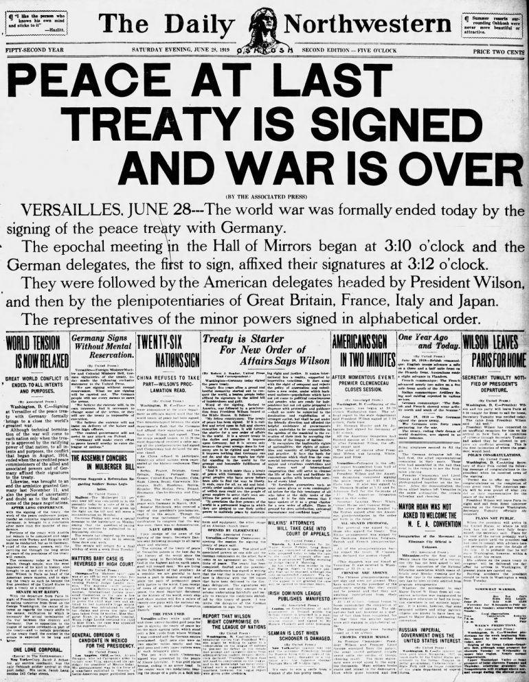 The end of WW1: Newspaper headlines from when peace was declared in ...