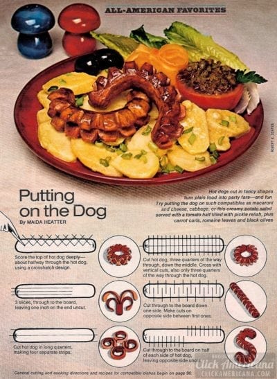 How to make fancy hot dog shapes, plus retro ways to stuff your franks ...