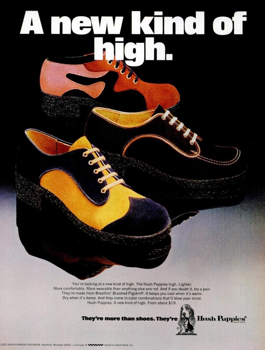 1970s men's shoes came in a variety of bold (and sometimes wild) styles ...