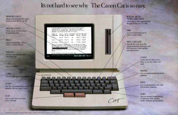 Look back at 1987's Canon Cat word processor - Click Americana