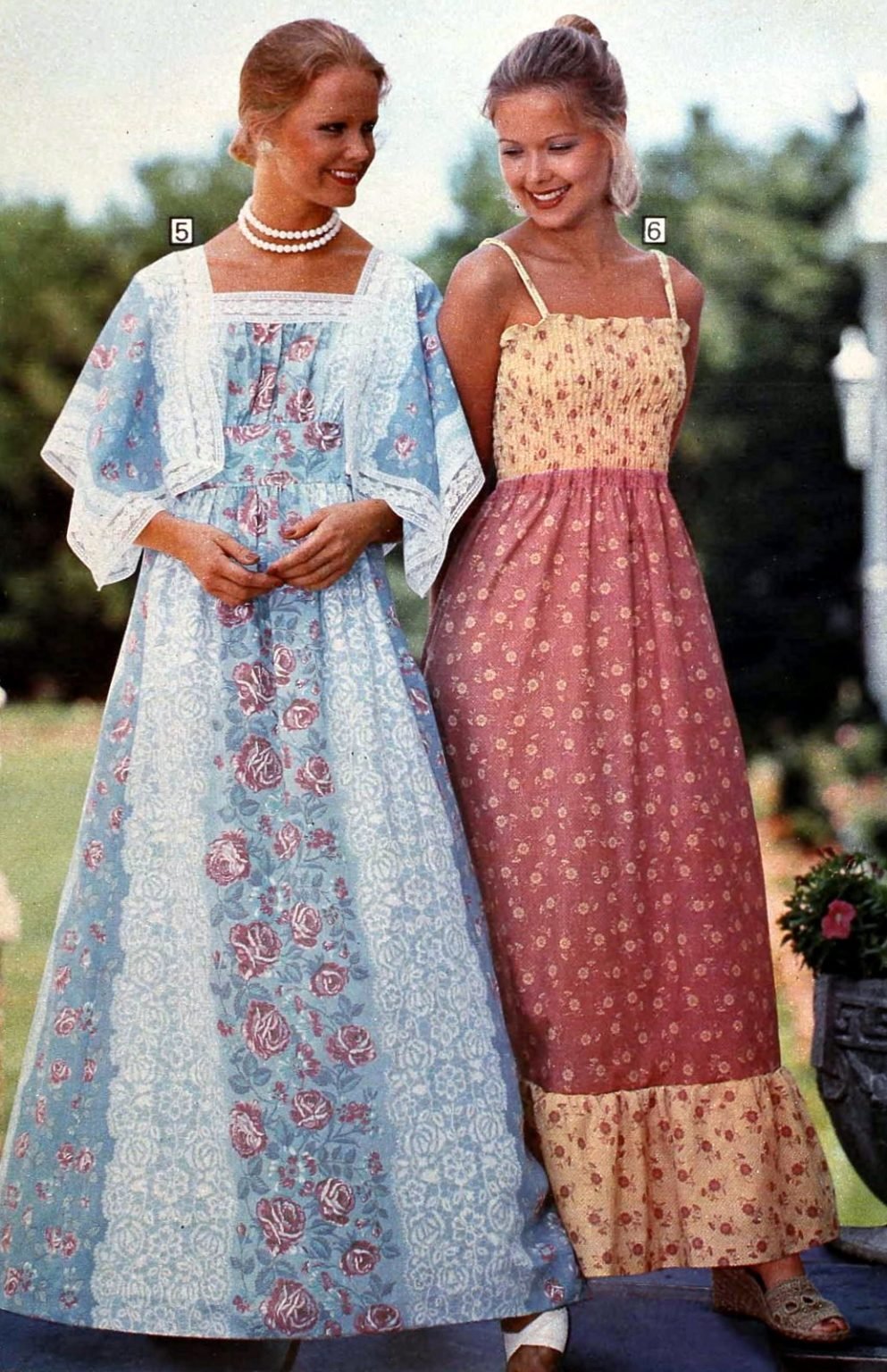 Vintage 70s prom dresses were a feminine fusion of bohemian & chic - Click Americana