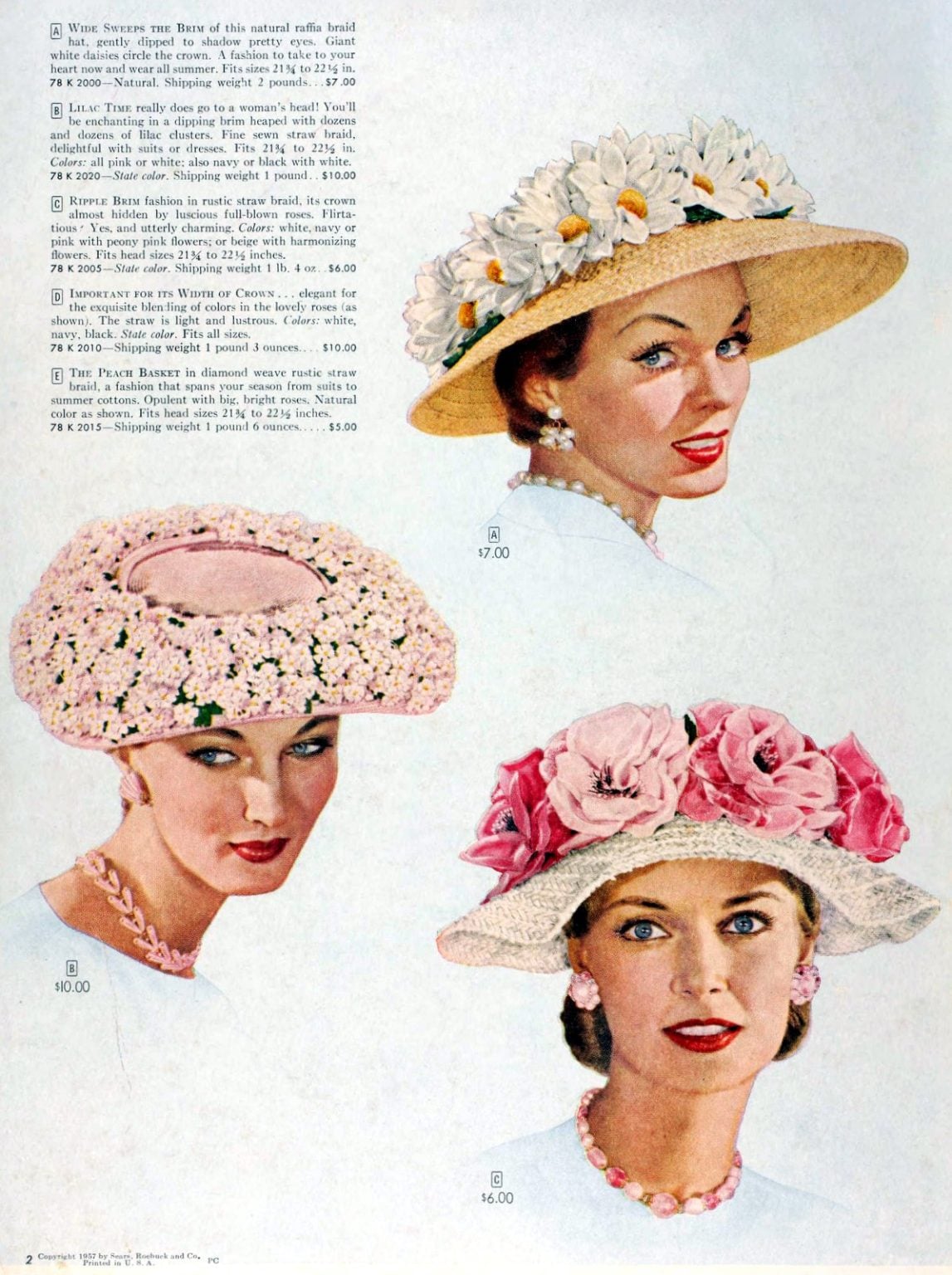1950s hats: See 50+ vintage cloche, cap, scoop brim & other headwear ...