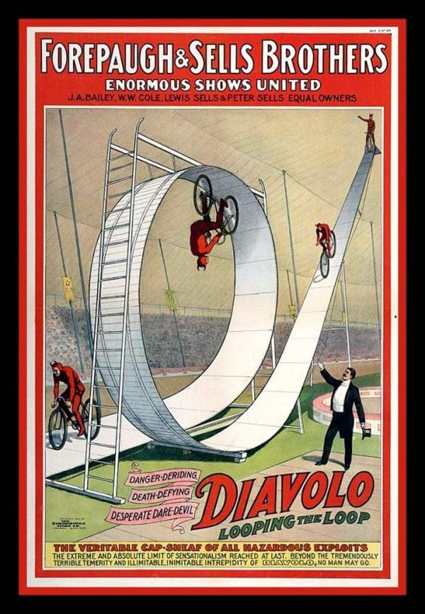 How bicycle daredevil Diavolo looped the loop back in the early 1900s ...