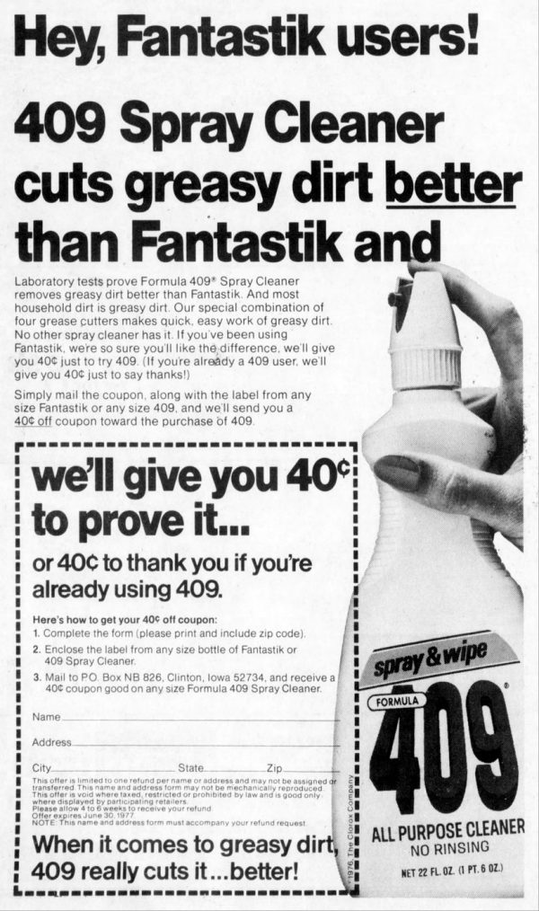 Vintage Formula 409 was the 'miracle household cleaner' that debuted in ...